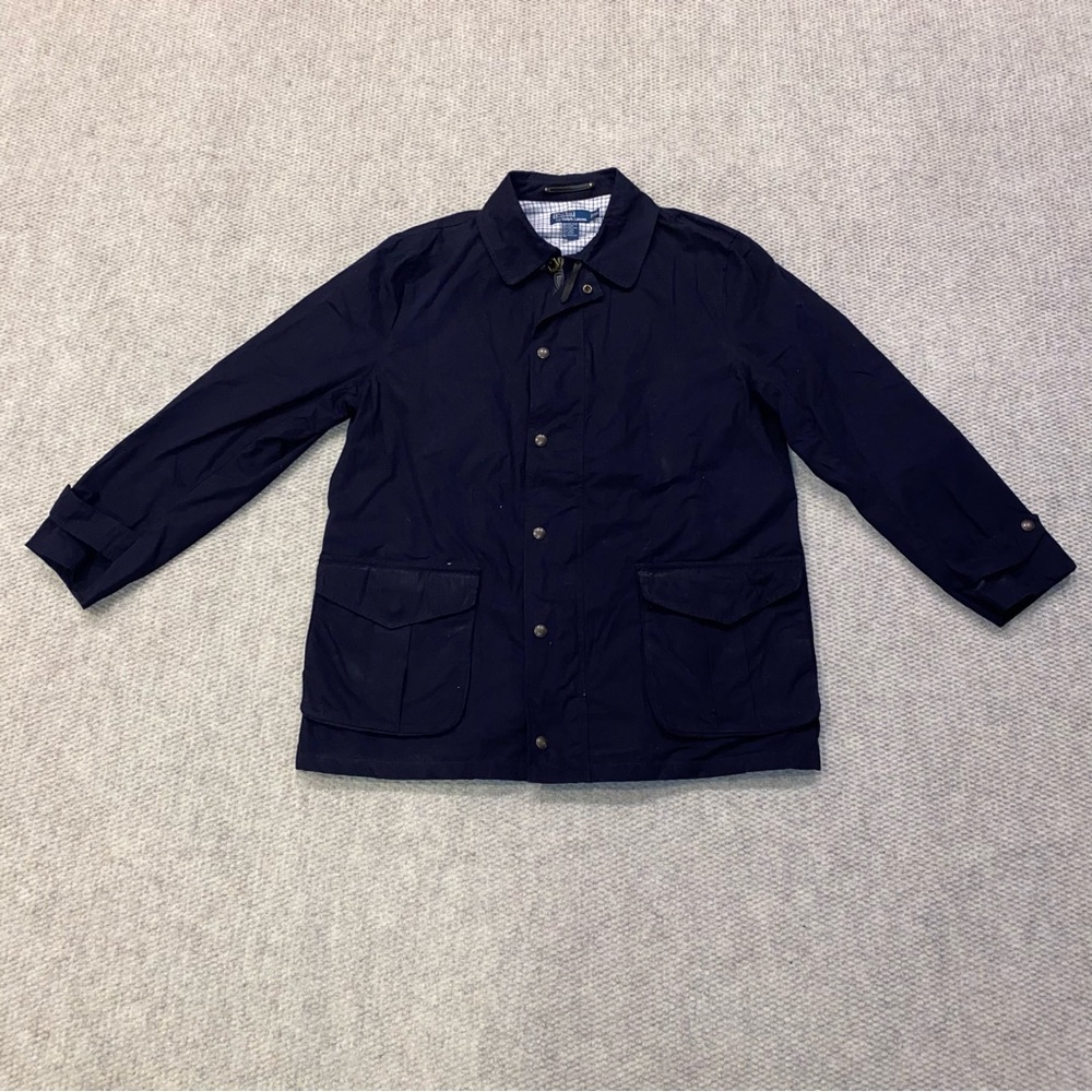 Polo By Ralph Lauren Lined Barn Coat Rain Jacket Navy… - Gem